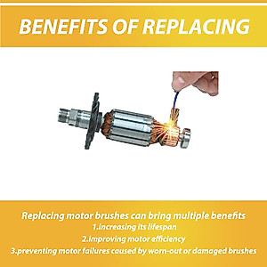 4Pcs N097696 Carbon Brushes Compatible with DeWalt DWE4011,DWE4120,DWE4012,DWE4100,DWE4887 and DWE4120N,Grinder Motor Carbon Brush Replacement Part.