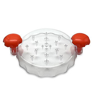 Chicken Shredder, Visible Meat Shredders Tool Twist with Separete Plate, Chicken Breast Shredder Machine, Ergonomic Handle, Anti-Slip Strip, BPA Free, Pork Beef Chicken (Lava Orange)