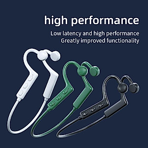 Bone Transmission Air Transmission Earphone Blue Tooth, Water Proof Sport Earphone (Green)