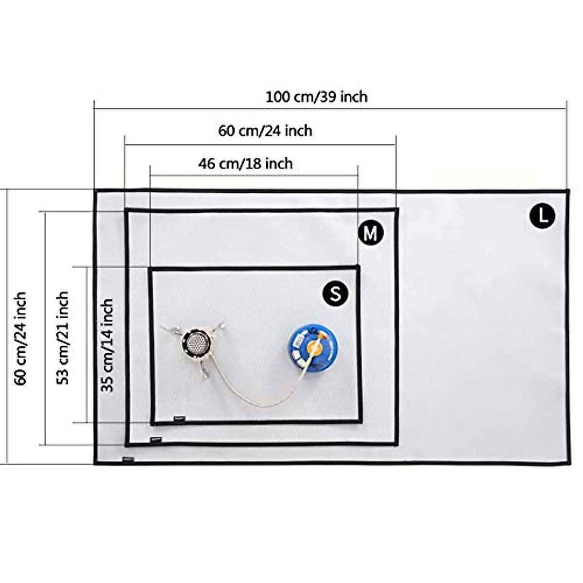 Fire Pit Mat for Deck Fireproof, Outdoor Wood Stove Hearth Pads, Camping BBQ Mat with Fire Retardant Material to Protect Your Deck Patio Lawn Campsite from Fire Burn