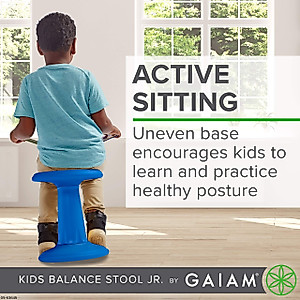 Gaiam Kids Wobble Stool Desk Chair - Alternative Flexible Seating Balance Wiggle Chair | ADHD Sensory Fidget Core Rocker Child Seat Elementary School Classroom Furniture for Student, Toddler, Ages 5-8