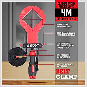 SEDY Band Clamp, Frame Clamp Quick Release Strap Clamp For Woodworking, Belt Clamp Strap Clamp