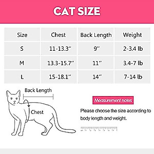 Cat Professional Recovery Suit for Abdominal Wounds and Skin Diseases, E-Collar Alternative for Cats and Dogs, After Surgey Wear Anti Licking, Recommended by Vets（Pink,M