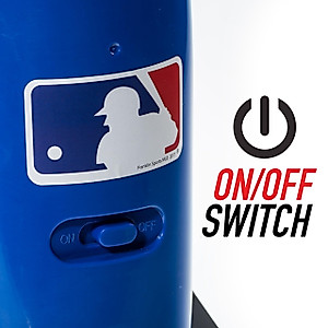 Franklin Sports MLB Kids Pitching Machine - POP ROCKET Kids Baseball Trainer - Includes 5 Plastic Baseballs & Baseball Bat, Multicolor Medium