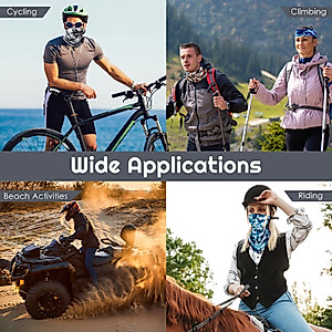 Tarpop 20 Pcs Headwear Seamless Bandana Face Masks, Head Wrap Neck Bandana, Breathable Face Cover Scarf Mask (Camo Style)