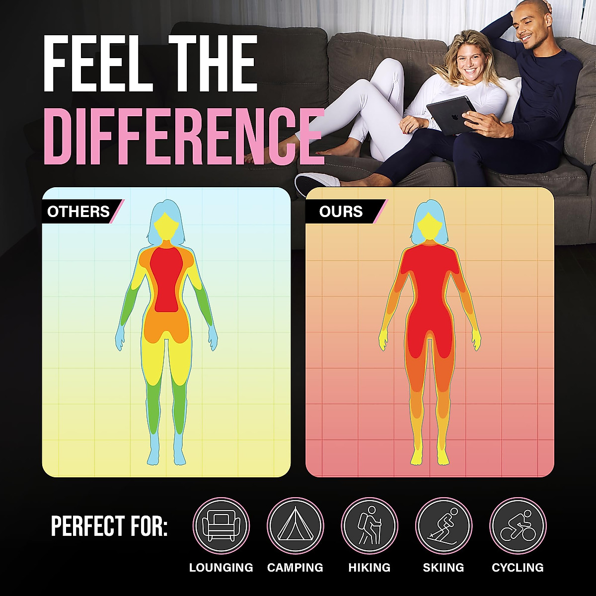 Thermajane Long Johns Thermal Underwear for Women Fleece Lined Base Layer Pajama Set Cold Weather (XX-Small, Grey)