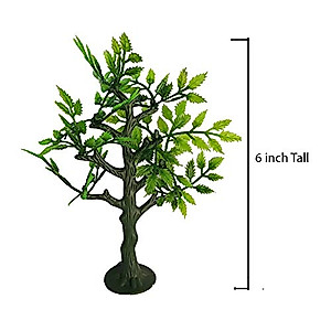12 Pieces 6 inch Model Trees Figures for Crafts,Cake Decorating,Scenery Architecture Trees, Scale Trees, Diorama Trees, Plastic Trees for Projects, Model Train Scenery with Base