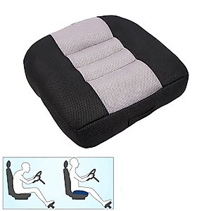 Car Booster Seat Cushion Heightening Height Boost Mat, Breathable Mesh Portable Car Seat Pad Angle Lift Seat for Car, Office,Home (Black)