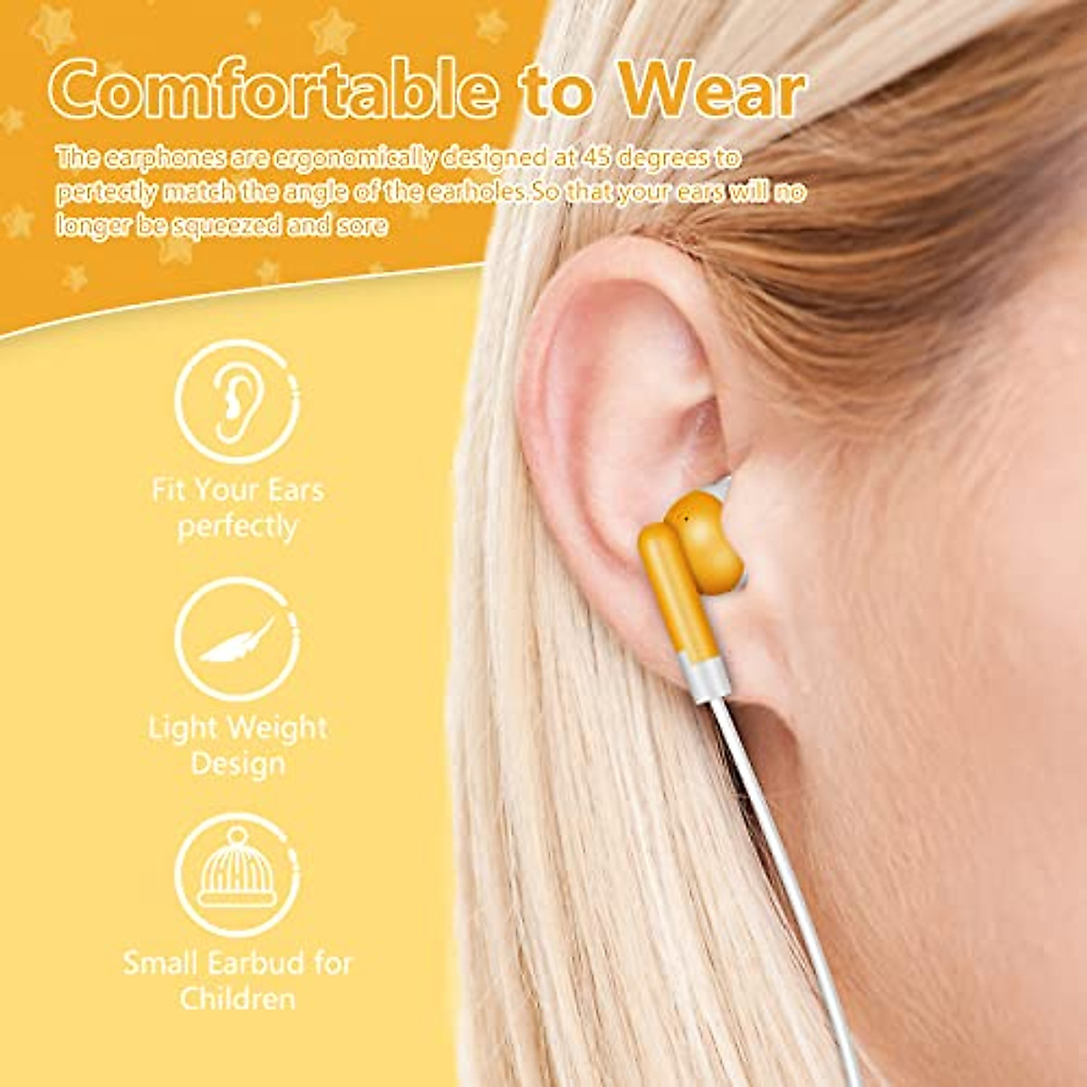 OSSZIT Kids Bulk Earbuds 30 Pack Wholesale Earbuds Headphones Bulk Perfect for School Classroom Libraries Students Multi Colored Individually Bagged