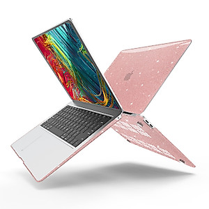Anban Compatible with MacBook Air 13 inch Case 2022 2021 2020 2019 2018 Release A2337 M1 A2179 A1932 with Touch ID, Glitter Smooth Plastic Hard Shell Case + Keyboard Cover,MacBook Air 2021 Case Retina