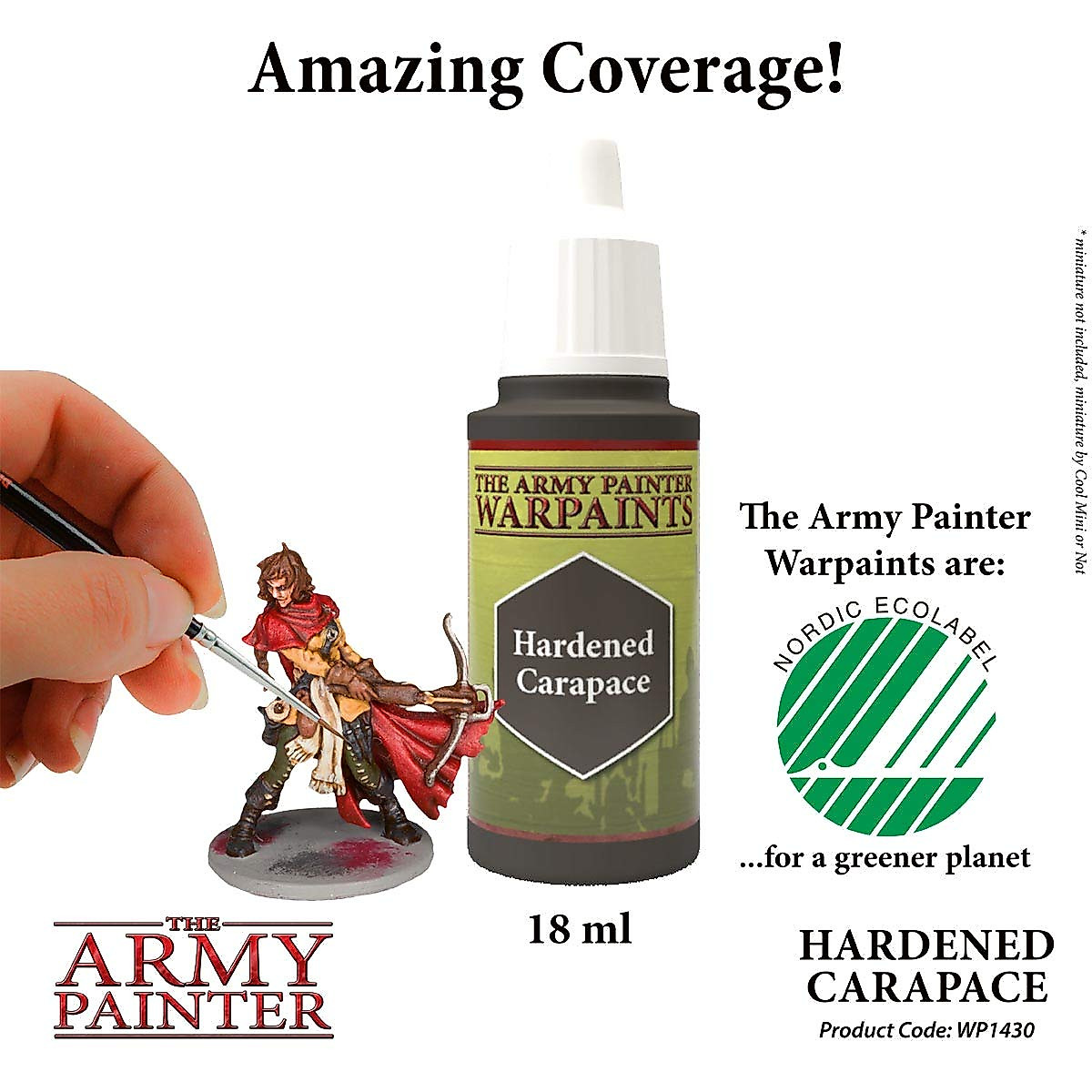The Army Painter Hardened Carapace Warpaint - Acrylic Non-Toxic Heavily Pigmented Water Based Paint for Tabletop Roleplaying, Boardgames, and Wargames Miniature Model Painting