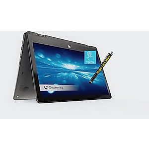 Gateway Newest Touchscreen 11.6 HD 2-in-1 Convertible Laptop in Black Intel N4020 4GB RAM 64GB SSD Mini-HDMI Webcam Hugo Tech Mart Pen Windows 11 S (Renewed)