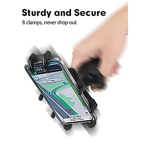 ZIDIYORUO Motorcycle ATV Phone Holder, Aluminum Heavy Duty Phone Mount for Motorcycle Universal 7/8"-9/8" Handlebars, Fit for All iPhone 14 13 12 Pro Max Android Samsung Smart Devices