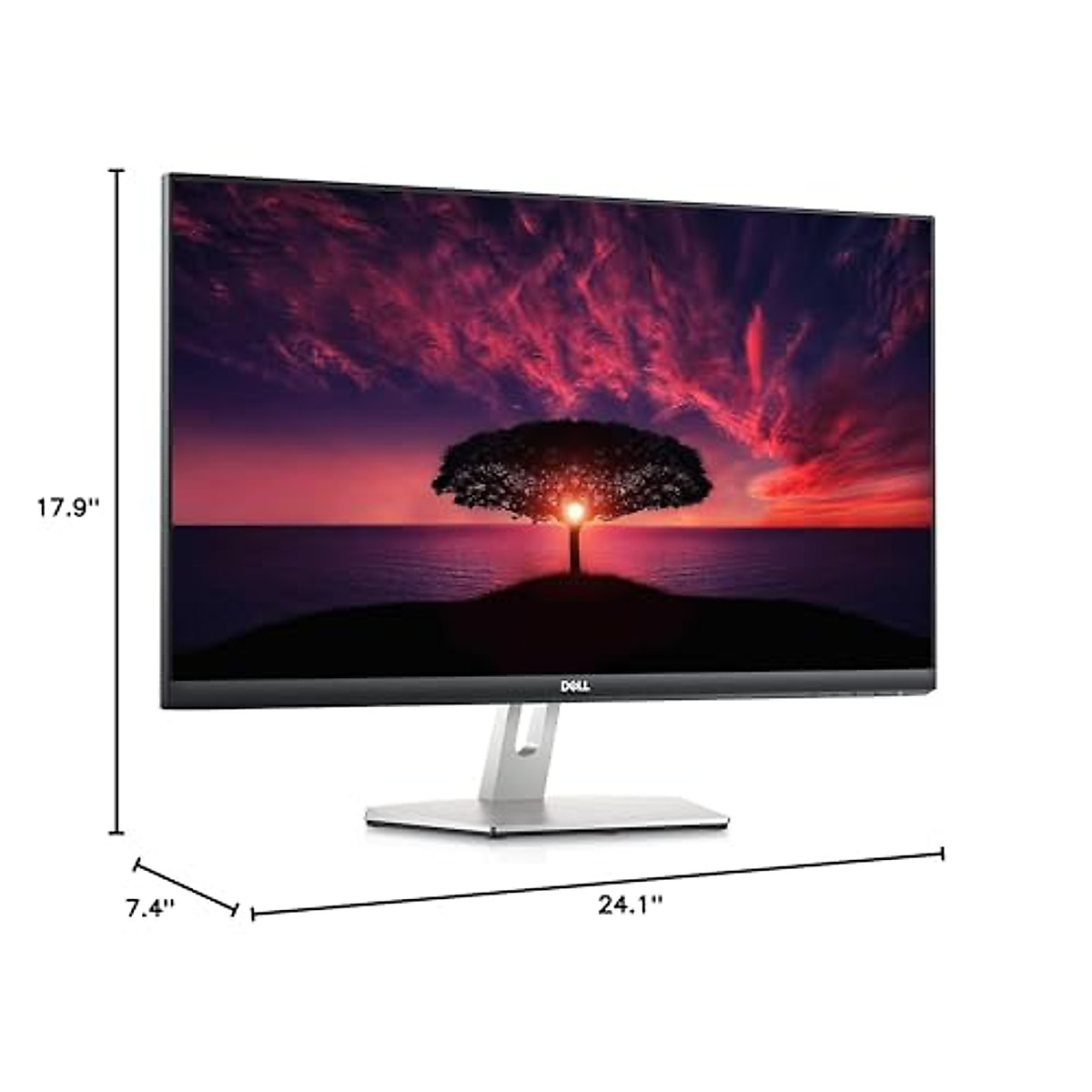 Dell 27-inch QHD 1440p (2560x1440) IPS Ultra-Thin Bezel Monitor, 75Hz Refresh Rate, ADM FreeSync, Built in Speakers, VESA Certified, DisplayPorts, HDMI, Sliver Silver