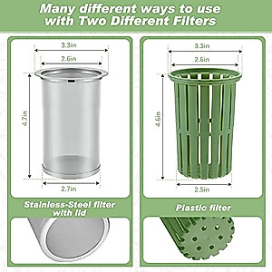 2 Pcs Cold Brew Maker 1 Gallon Plastic Cold Brew Coffee Maker and 2 Filter Infuser Beverage Drink Dispensers for Parties Cold Brew Pitcher with Spigot Juice Containers for Water (Green)