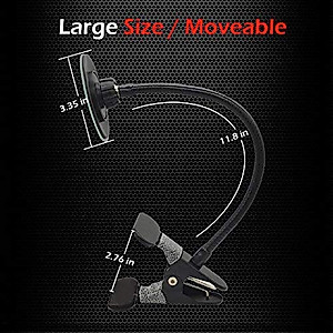 Ampper Clip On Security Mirror, Convex Cubicle Mirror for Personal Safety and Security Desk Rear View Monitors or Anywhere (3.35", Round)