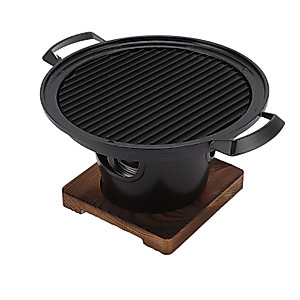 Barbecue Grill, Mini Hibachi Grill, Small Tabletop Grill Prevent Sticking Easy Cleaning Portable Smokeless Tabletop Charcoal Grill for One Person for Indoor