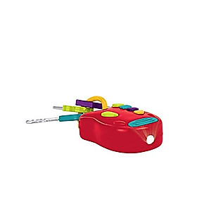 Battat Toy Keys – 3 Keys & Remote with 4 Fun Sounds – Mini Flashlight – Toy Car Keys with Fob for Baby, Toddler – Light & Sound Keys – 10 Months + Red, 6 x 1.25 x 7.5 inches