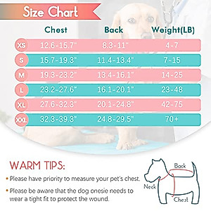 FUAMEY Recovery Suit for Dogs Cats After Surgery,Soft Breathable Pet Bodysuit E-Collar & Cone Alternative Surgical Suit Puppy Wear, Anti Licking Wounds Doggie Onesie for Small Medium and Large Pets