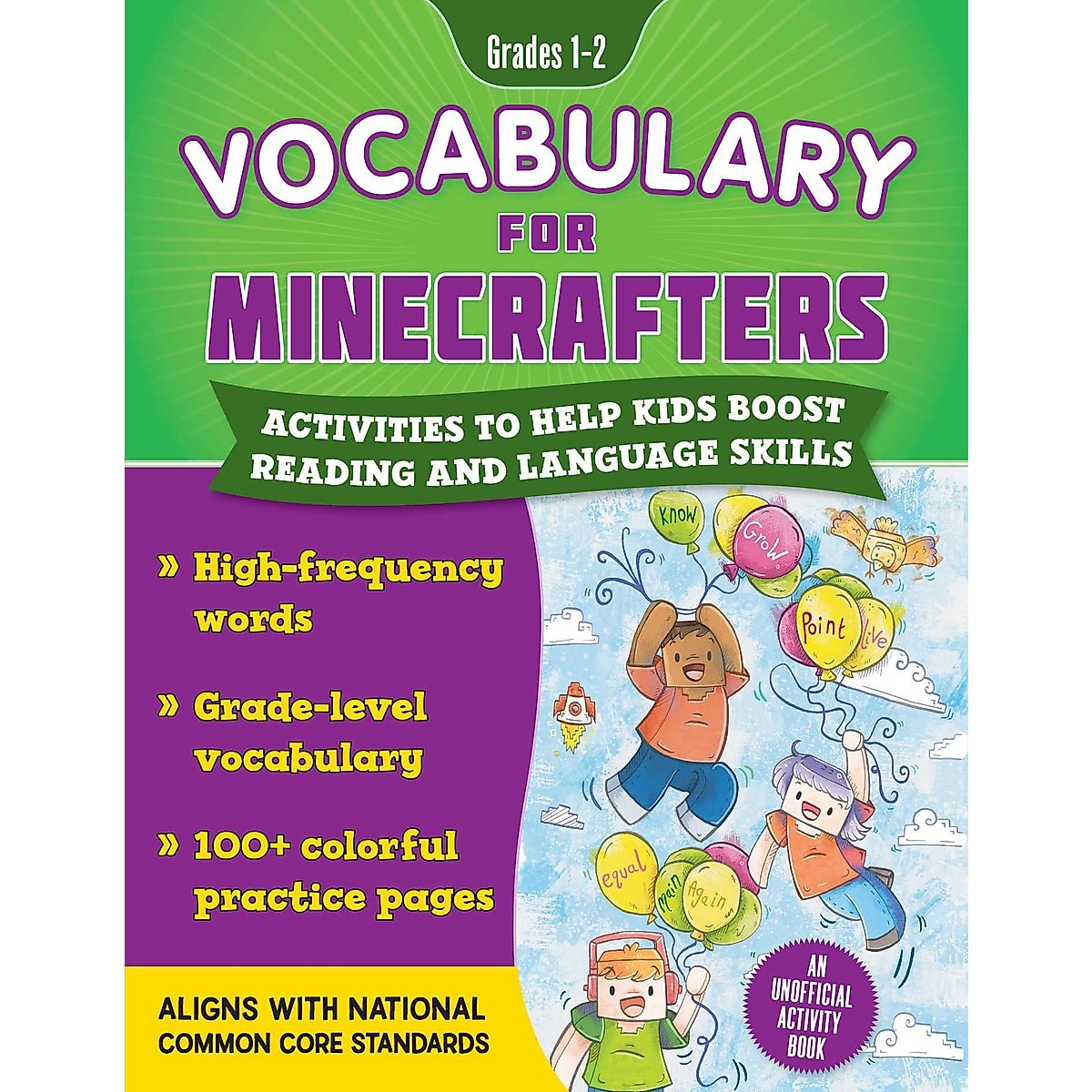 Vocabulary for Minecrafters: Grades 1–2: Activities to Help Kids Boost Reading and Language Skills!―An Unofficial Activity Book (High-Frequency Words, ... Core Standards) (Reading for Minecrafters)