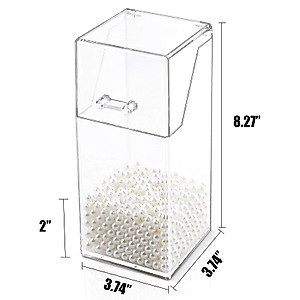 InnSweet Makeup Brush Holder Organizer, Dustproof Cosmetics Brush Storage with White Pearls