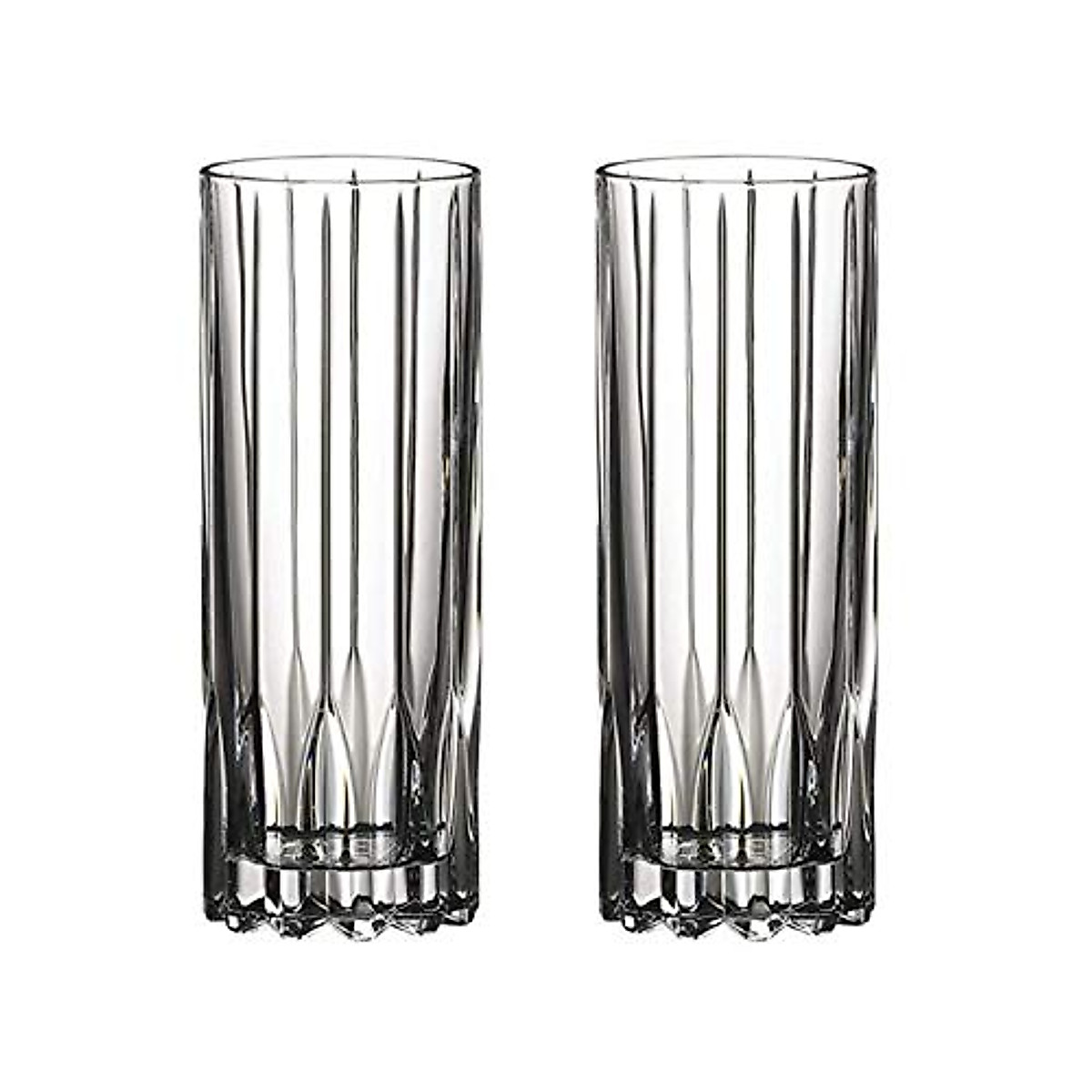 Riedel Drink Specific Glassware Fizz Cocktail Glass (2-Pack) with Microfiber Polishing Cloth Bundle (3 Items)