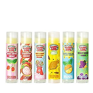 Lappy Lips Organic 100% Natural, Lip Balm Chap stick for Kids, Toddlers (6 flavors) - Organic Essential Oil - for Dry Chapped Lips to Restore and Heal and Make Kids Happy