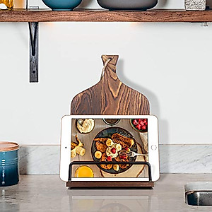 VYNOPA Wood Cookbook Stand Adjustable Recipe Book iPad Rustic Holder Thanksgiving Day Christmas Gift for Grandma, Mother, Women
