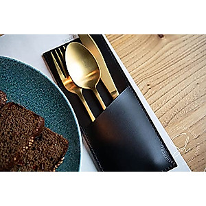 Custom Personalized Leather Cutlery Organizer-Utensil Holder, Utensil Organizer, Silverware Holder, Cutlery Holder, Spoon and Fork Holder, Silverware Sleeves, Flatware Holder, Cutlery Wrappers