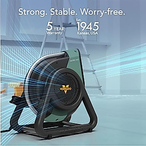 Vornado RTR Heavy Duty Air Circulator, 3-Speed High Velocity Shop Blower Fan for Whole Room, Multipurpose Electric Air Mover, High-Impact Case with 8ft Cord
