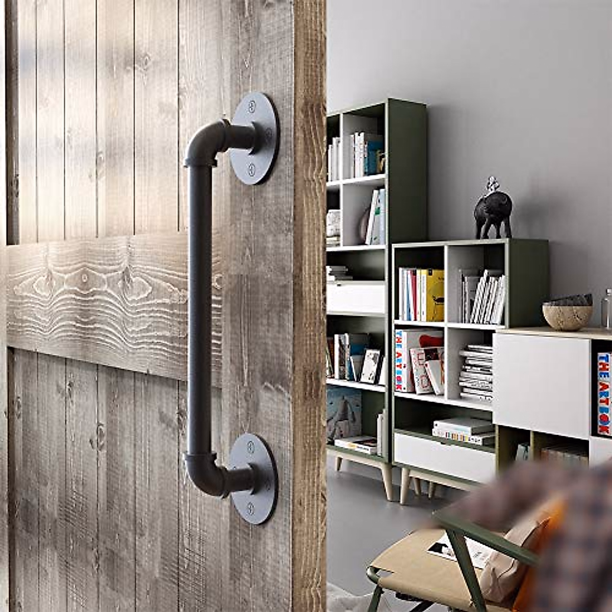 WSZTT Farm House Door Pull Handle Drawer Multifunction Easy Install Closet Alloy Indoor Outdoor for Sliding Barn Simple Fence
