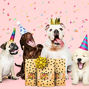 50-Pack Paw Print Dog Treat Bags by Poppy's – Perfect for Canine Delights, Secure Zip Lock Closure, Food-Safe Material, 4.7 x 7.7 Inches