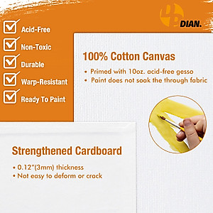 Canvas Boards for Painting 40 Pack, 8 inch x 10 inch Super Value Pack, Artist Canvas Panels for Oil & Acrylic Painting