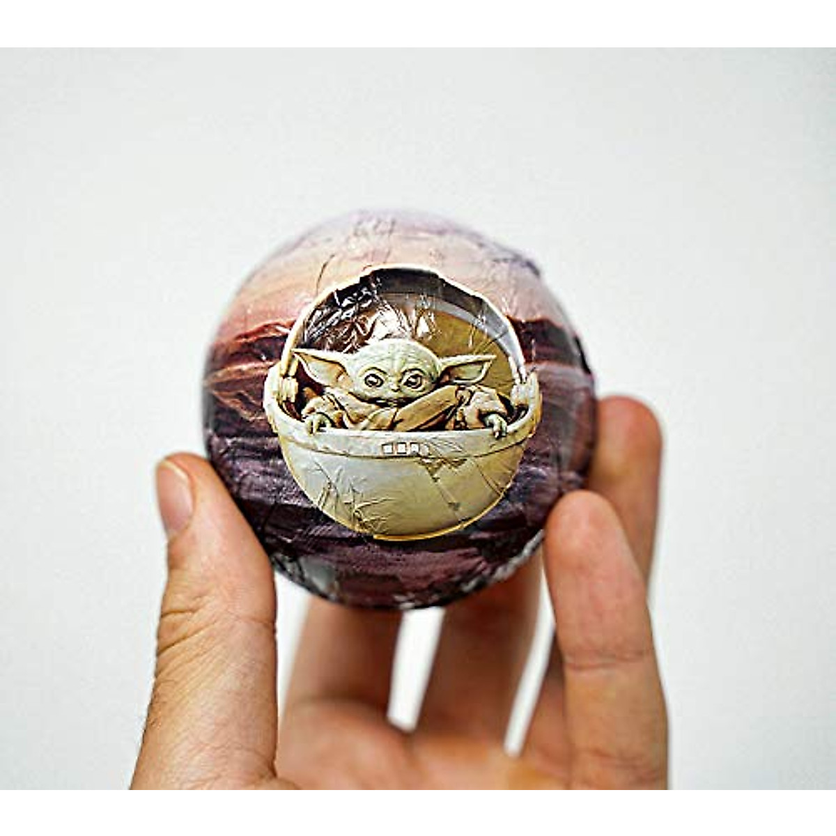 Star Wars The Mandalorian Holiday Chocolate Ball filled with Surprise The Child Marshmallow Treat, 2.12 Ounce