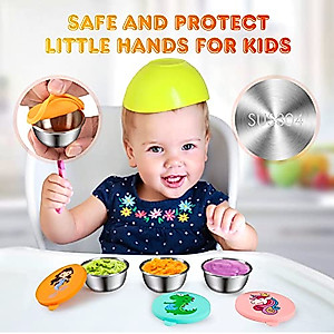 Kids Salad Dressing Container to Go 6 Pack 1.8oz Small Stainless Steel Sauce Cups Condiment Container with Lids Dinosaur Leakproof for Girls Kids Lunch Bento Box