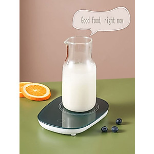 The Warm Coffee Cup Heating Set is a Great Value Gift for him and her, intelligently Turning Off The Beverage Heater Thermostat Desk Suitable for The Cup Set Coffee Cup with Spoon and Heater (Pink)