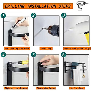 Towel Rails Wall Mounted with 2 Hooks Space Aluminum Towel Rack Bathroom,Towel Holder for Bathroom Hotel Kitchen White 3 Layer 40cm