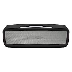 Silicone Soft Case Compatible with Bose Soundlink Mini 1 and 2 Speaker, for Bose Mini case/Gel Soft Skin Cover/Silicone Waterproof Rubber Case, Travel Carry Pouch (Black)-Box Only