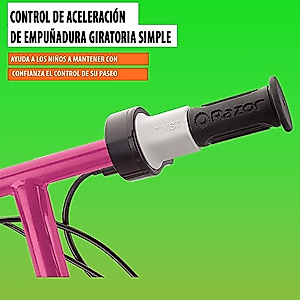 Razor E100 Electric Scooter for Kids Ages 8+ - 8" Pneumatic Front Tire, Hand-Operated Front Brake, Up to 10 mph and 40 min of Ride Time, For Riders up to 120 lbs