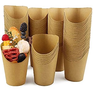 CAMKYDE 100 Pcs French Fries Holder, 12oz Disposable Paper French Fry Cups Charcuterie Cups for all Occasions (12oz)
