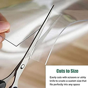 Clear PVC Desk Chair Mat Office Chair Mat for Hard Floors,Floor Mat,Door Mats,1.5mm Thick,95/115/135/155cm wide,100-600cm length,Clear Plastic Vinyl Rug Protector Cover, Family & Pet Friendly Transpar