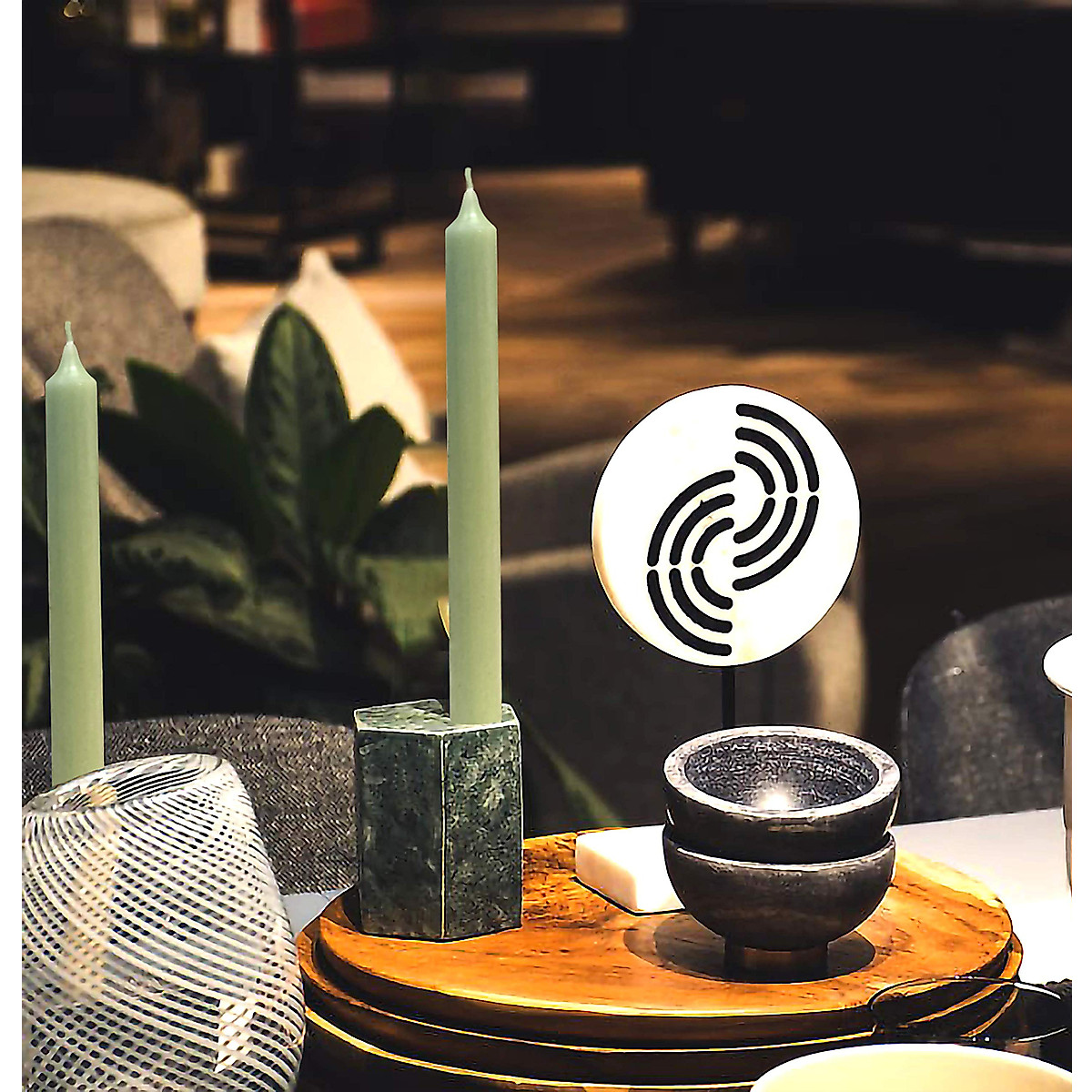 Hyoola 10 Inch Dinner Candles - 12 Pack - Light Green Tall Candles - Unscented Rustic Candles - Long Burning Candle Sticks