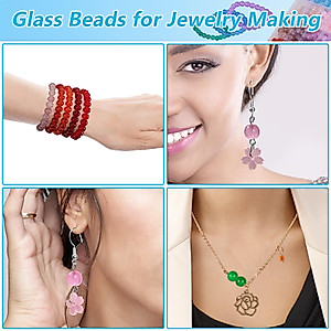 700 Pcs 8mm Glass Beads for Jewelry Making,28 Colors Crystal Beads Bracelet Kit for Bracelet Jewelry Making and DIY Crafts