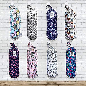 2pcs Waterproof Plastic Grocery Trash Bag Holder Shopping Carrier Holder Organizer Kitchen Storage Bag Dispenser Multiple Designs Sizes Cats