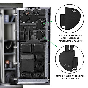 NEXT STATION Pistol Holster with Magazine Pouch,Gun Safe Pistol Holder for MOLLE Gun Safe Door Panel Organizer (2 Pack)