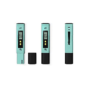 PH Meter with Automatic Calibration | 7Pros Digital Water Tester, Built-in ATC, 6 pH Calibration Packets, Great Tool to Test PH of Hydroponics, Kombucha, Wine, Drinking Water (Blue)