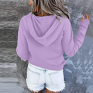 SMIDOW day prime october 2023 Women's Lightweight Full Zip Hoodie Purple L