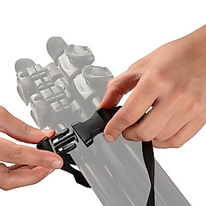 Manfrotto MT190CXPRO4 4 Section Carbon Fiber Tripod Legs with Q90 Column (Black) Includes A Bonus ZAYKiR Tripod Strap Non-Slip with Two Quick-Release Loops (Black)