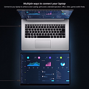 Serchou Portable Monitor 13.3 inches / 15.6 inches, External Expansion Screen HD Display, Integrated Stand (Size : 15.6 inches)
