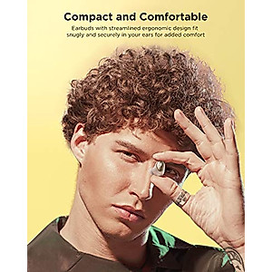 1MORE Colorbuds Wireless Earbuds Bluetooth 5.0 Headphone with Fast Charging, 22H，USB C, IPX5 Waterproof Stereo in-Ear Earphones CVC8.0 Build-in Dual Mic ENC Auto Play/Pause for Work Home Office Sport